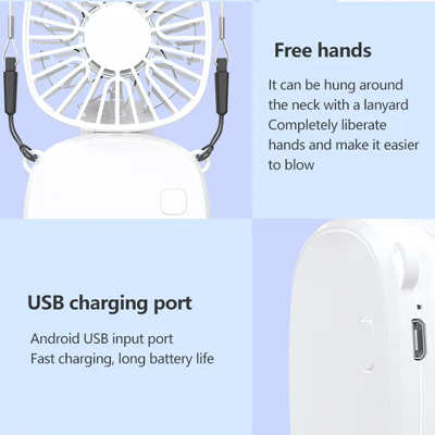 POCKET Mini Foldable Fan with Lanyard – 300mAh - Presense